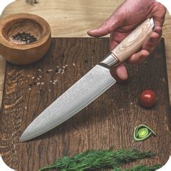 Купить шеф нож из Дамасской стали | ZAZIKI Damascus