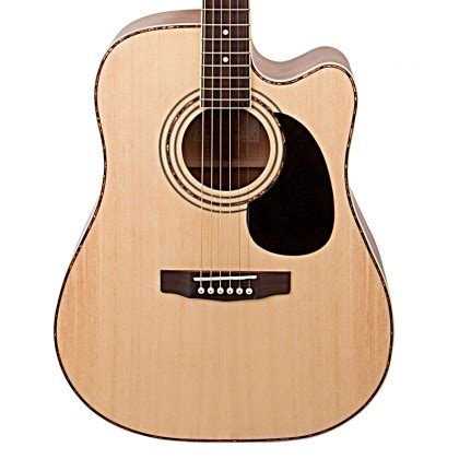 Cort AD880CE NAT Dreadnought Cutaway Body Electro Acoustic Guitar ...