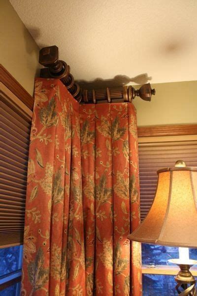 Diy window treatments, Drapery designs, Corner window treatments