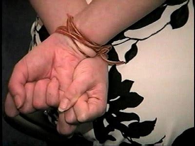 TAG Kristyna 3- White Dress, Tied Up, Cleave Gagged, Bungee Cord Ring ...