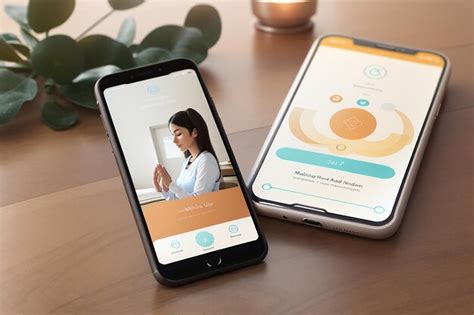 Premium Photo | Develop a portraitoriented mockup of a smartphone with a meditation and wellness ...