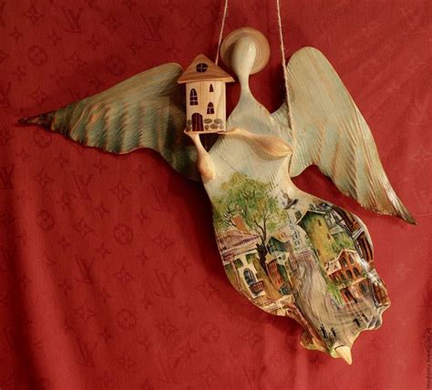 Ангел из дерева | Ceramic angels, Pottery angels, Angel artwork