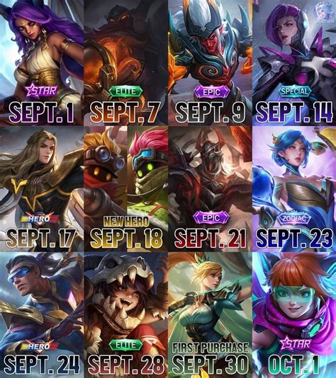Tanggal Rilis 12 Skin Baru Mobile Legends September 2020 ML! – Esportsku
