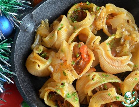 Макаронные рожки с фасолью и грибами – кулинарный рецепт