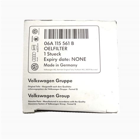 VW Genuine Oil Filter – Auto Parts Direct Singapore