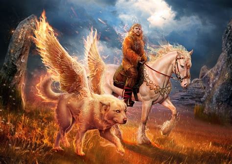 Simargl | Slavic mythology, Fantasy portraits, Mythology