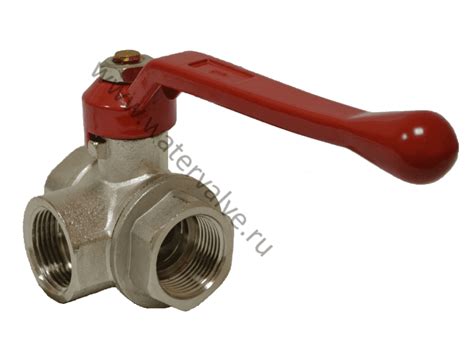 Краны шаровые трехходовые латунные для воды VALTEC (ВВ) - купить в ...