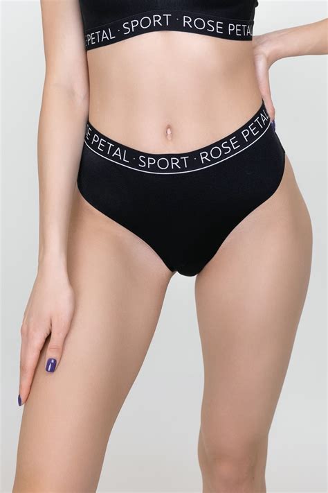 Трусы женские бразильяна без швов сзади черные ROSE&PETAL LINGERIE ...
