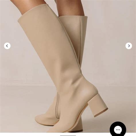 ALOHAS: brand new beige vegan leather boots SIZE: 7 - Depop