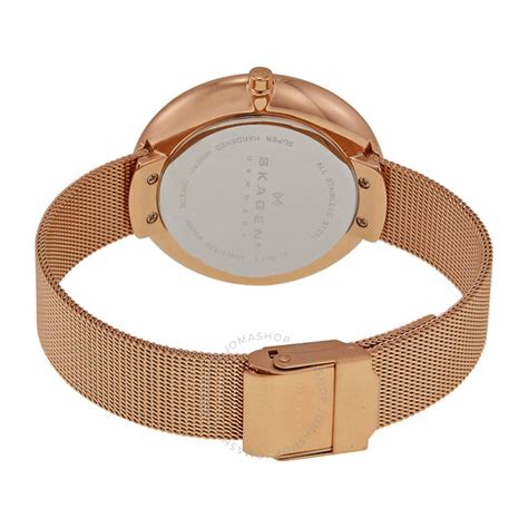 Skagen Gitte Silver Dial Rose Gold-tone Ladies Watch SKW2142 ...