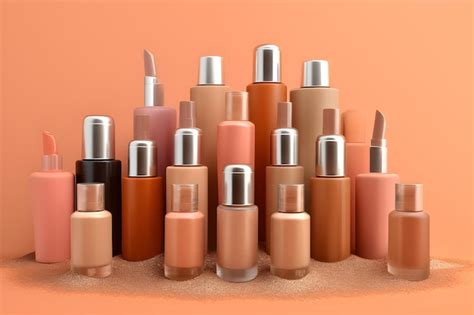 Premium Photo | A collection of makeup brushes in a pyramid of sand