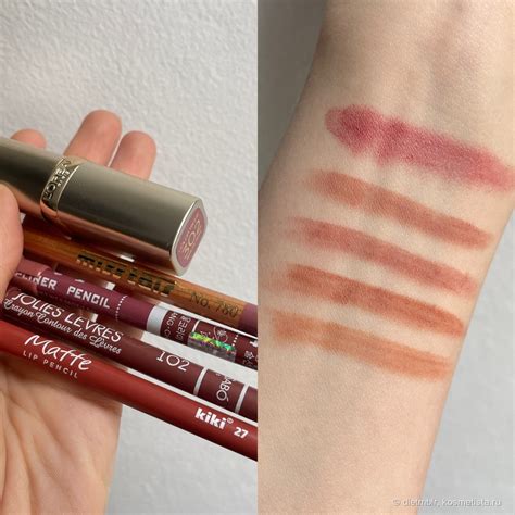 L'Oreal Paris Colour Riche 302 Bois De Rose помада vs карандаш | Косметиста