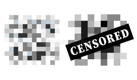 Set of Pixel Censored Signs. Stock Vector - Illustration of access ...