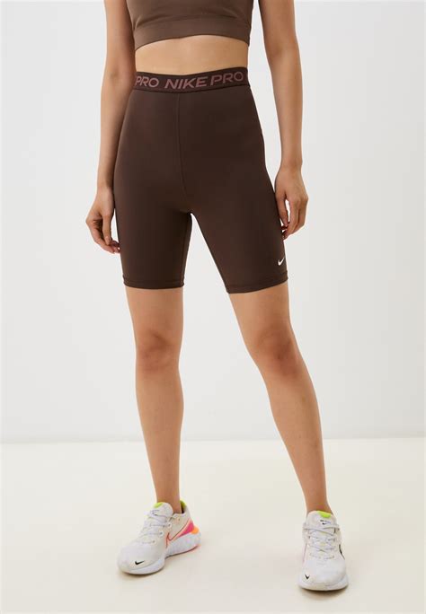 Шорты компрессионные Nike W NP 365 SHORT 7IN HI RISE, цвет: коричневый ...