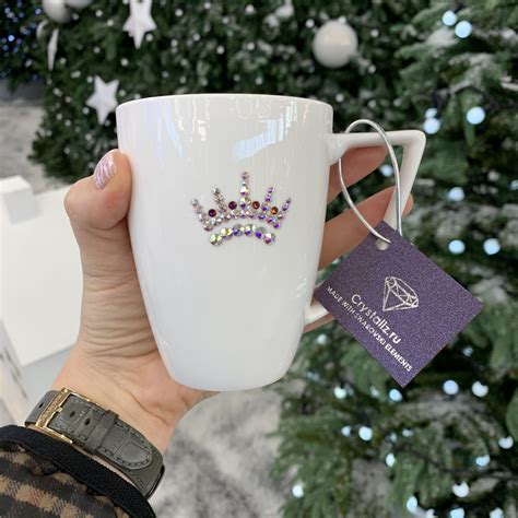 Кружка с короной из кристаллов Swarovski | Rhinestone designs templates ...