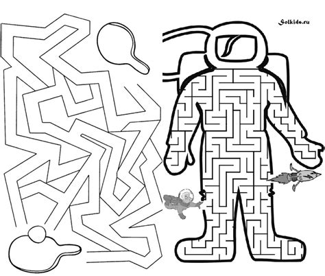 Лабиринты для детей. Игра дня для ребят 7-10 лет