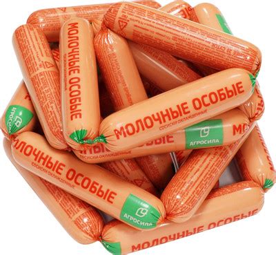 Сосиски Агросила Молочные Особые из мяса цыплят-бройлеров вареные ...
