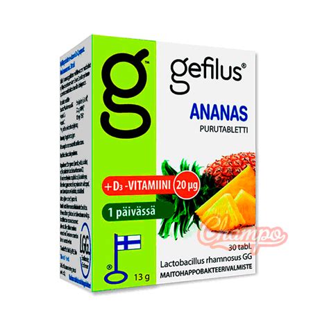 Кисломолочные бактерии Gefilus Ananas 30 табл из Финляндии купить в ...