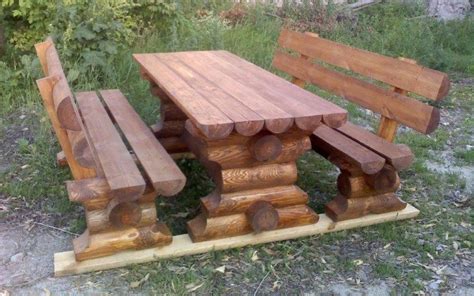 Стол для сада из бревна / Я - суперпупер