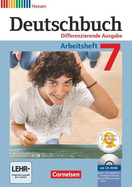 Das Buch "Deutschbuch 7. Schuljahr. Arbeitsheft mit Lösungen und Übungs ...