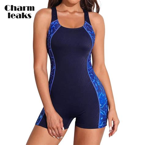 Купить Charmleaks женские цельные купальники Boyleg спортивные ...