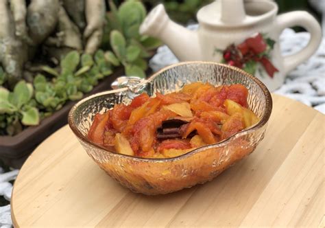 Десерт из папайи и ананаса
