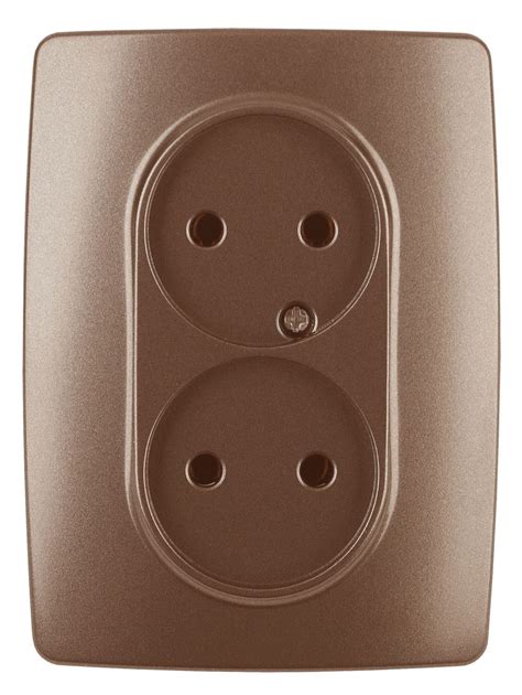 Розетка ЭРА 12 2x2P 16A 250V 12-2107-14 в стиле модерн, цвет медь ...