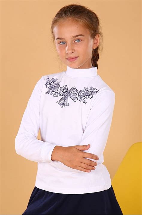 Водолазка для девочки Натали 6678028 белый купить оптом в HappyWear.ru
