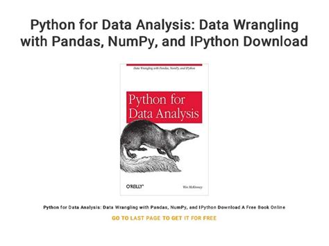 Python for Data Analysis: Data Wrangling with Pandas... NumPy... and