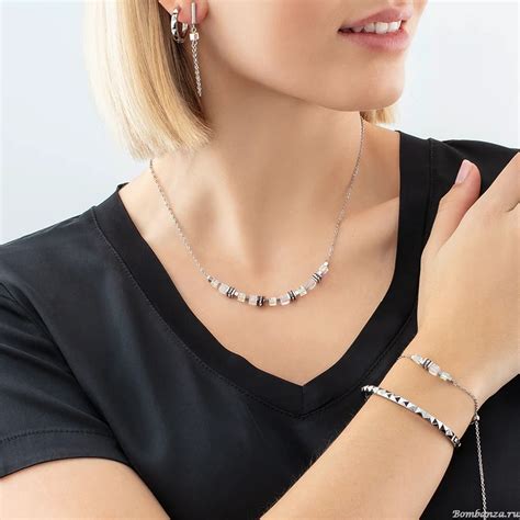 Колье Coeur de Lion, White-Silver, 5076/10-1417 | Элитная бижутерия ...