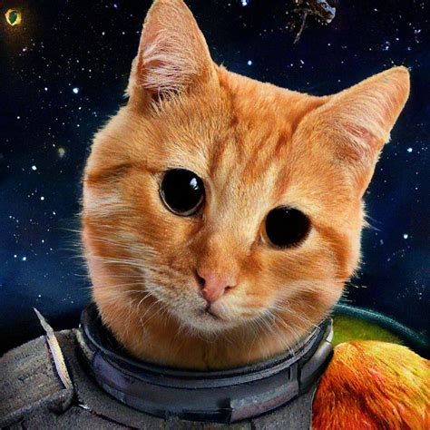 «Рыжий кот инопланетянин» — создано в Шедевруме