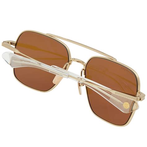 Dita Flight-Seven Sunglasses Gold Enamel & Brown Polarized | END. (US)