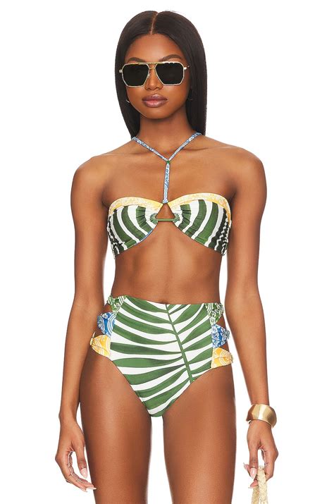 Agua Bendita Erma Bikini Top in Tout Green | REVOLVE