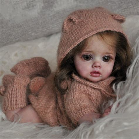 Реборн кукла девочка Reborn Baby Dol коллекционная с длинными темными ...