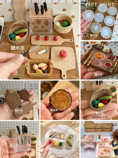 Миниатюрный пластиковый поднос для кукольного домика | AliExpress