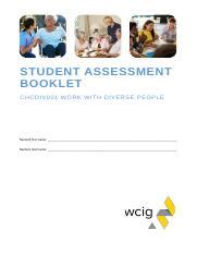 CHCDIV001 Student Assessment Booklet.docx - STUDENT ASSESSMENT BOOKLET CHCDIV001 WORK WITH ...