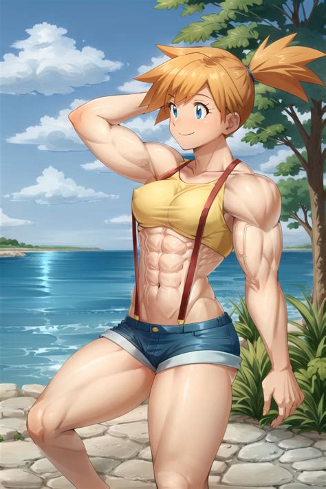 AI Generated - Misty (Pokemon) (Muscular) by Turamarth14 on DeviantArt