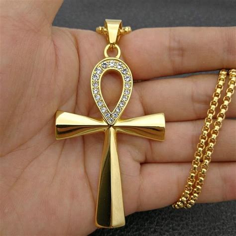 Egyptian Ankh Cross Pendant Necklace For Women And Men Key of Life ...