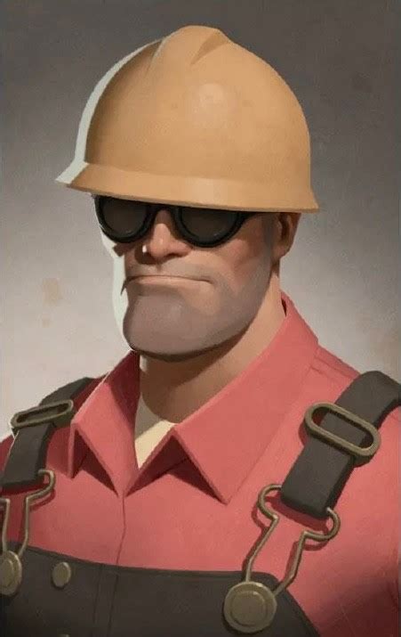 Создать мем "каска инженера тф2, инженер tf2, инженер из team fortress ...