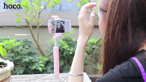 HOCO K10A/K10B Magnificent wireless selfie stick with backlight(L=1.1m ...