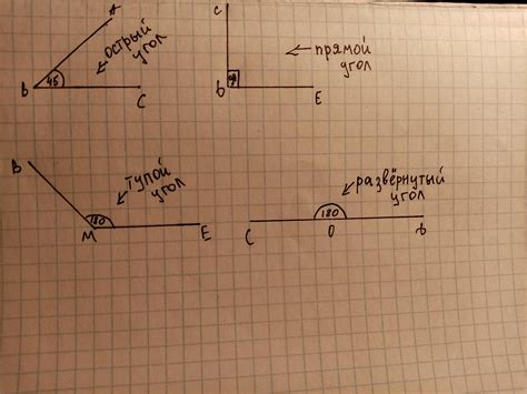 Постройте углы: ∠АВС = 45°; ∠СДЕ = 90°; ∠ВМЕ = 135°; ∠СОД = 180 ...