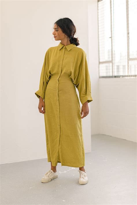 Tusci Shirt Dress, Mustard | Idee vestito, Vestiti, Abiti