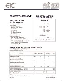 EIC SB315 Series Datasheets. SB330SVF, SB315SVF Datasheet.