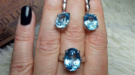 ТОПАЗЫ В СЕРЕБРЕ 💎 👑 💎 ЛЮКС И БЮДЖЕТ 💍💎💙💦🎁 - YouTube