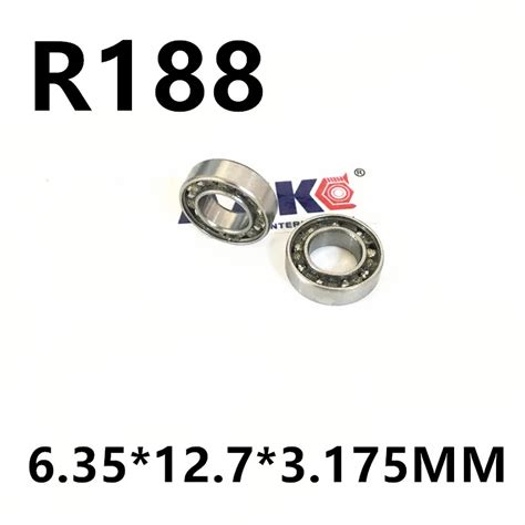 R188 inch open bearing (6.35 * 12.7 * 3.175MM) miniature ball bearings ...
