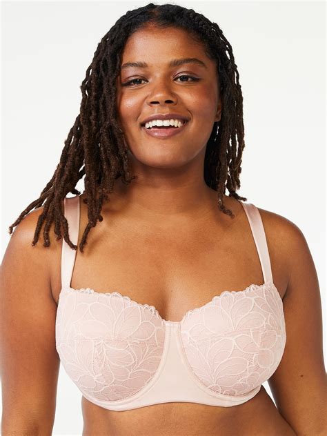 Joyspun Women's & Women's Plus Size Underwire Balconette Bra, Sizes ...