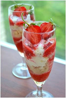 Мороженое с клубничным соусом и печеньем : Десерты