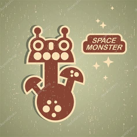 Retro monster. — Stock Vector © ekapanova #13326557