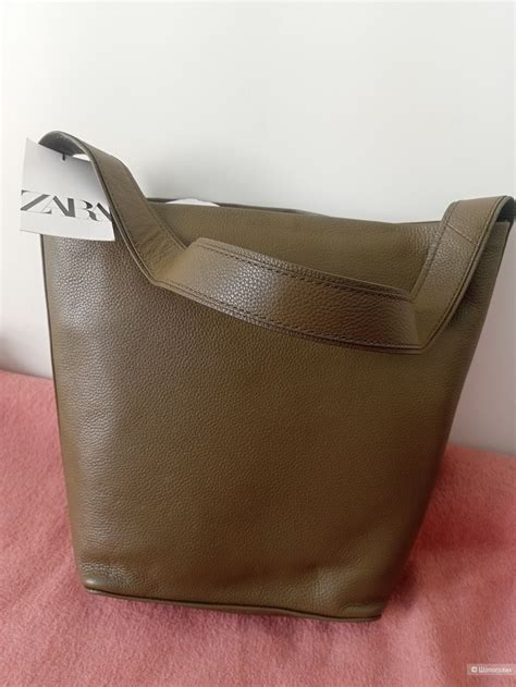 ZARA новая сумка-ведро натуральная кожа, в магазине ZARA — на Шопоголик