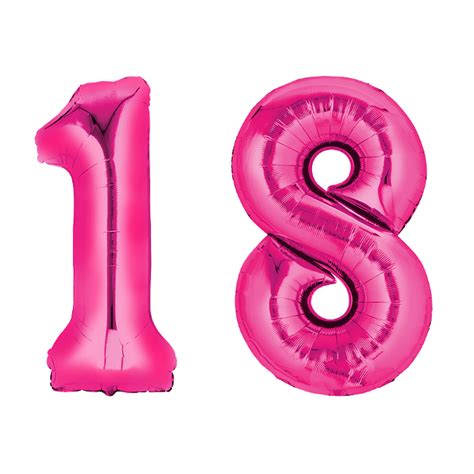 Ballonpost XXL Zahl - 18 - Pink